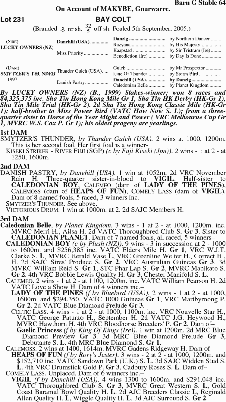 Lucky Thunder Thoroughbred Horse Profile - Next Race, Form, Stats, News ...