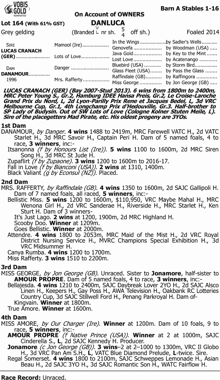 Danluca Thoroughbred Horse Profile - Next Race, Form, Stats, News ...