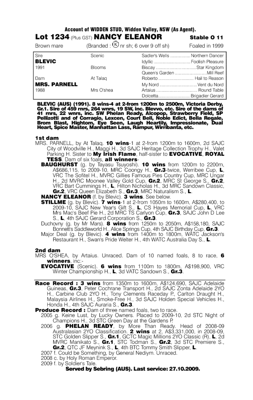 Nancy Eleanor Thoroughbred Horse Profile - Next Race, Form, Stats, News ...